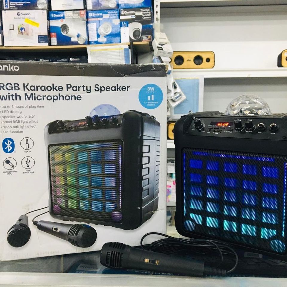 Anko RGB Karaoke Party Speaker with Microphone, Audio, Soundbars ...