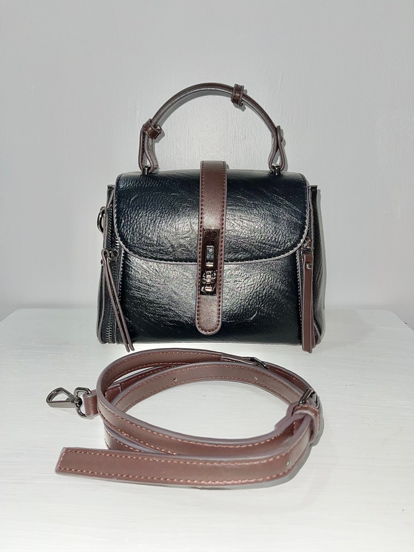 authentic zitique polish leather inclined backpack, Women's Fashion ...