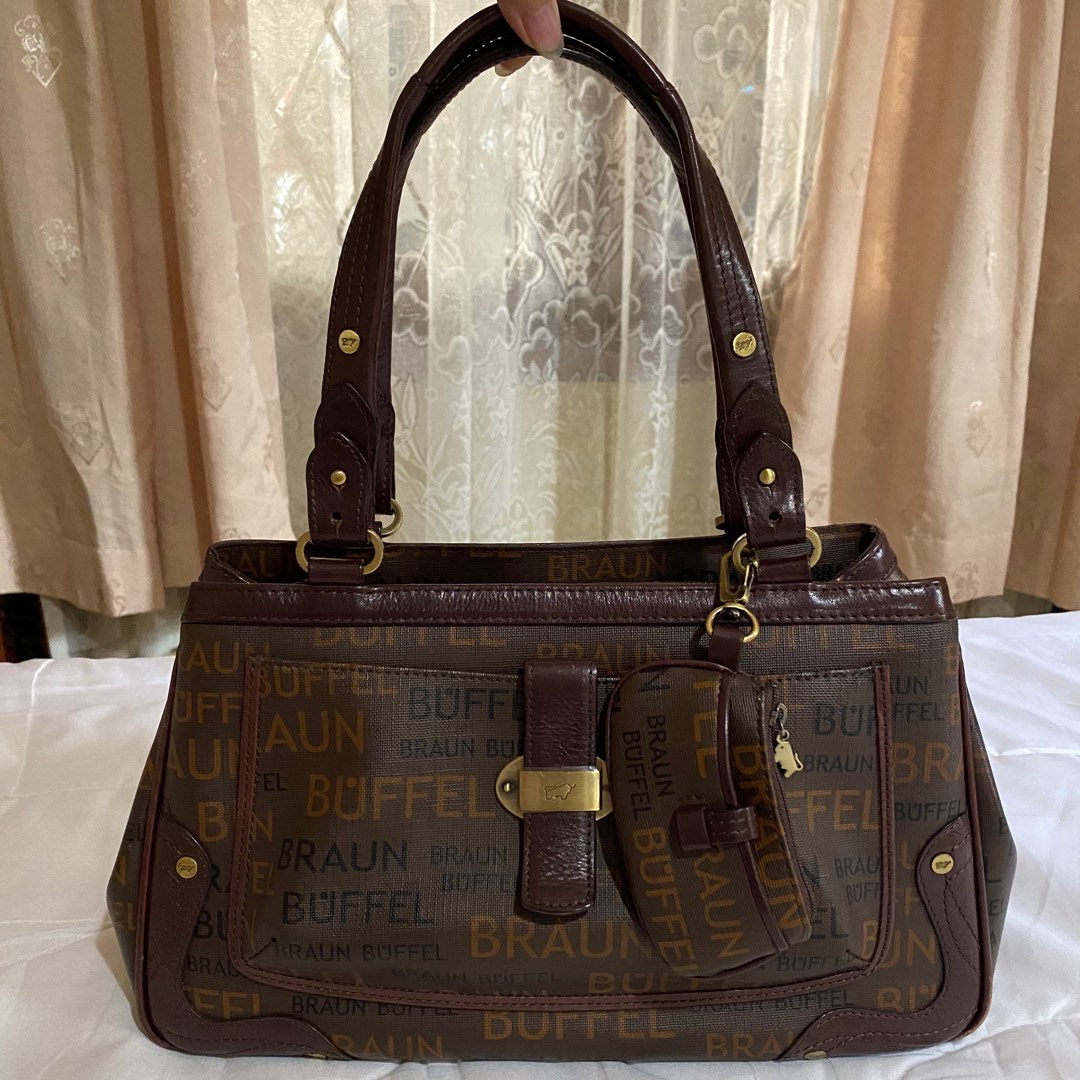 Braun Buffel Leather Brown Shoulder Bag Authentic / Tas Kulit Braun ...