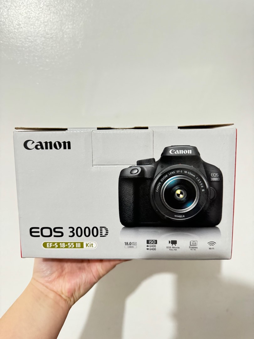 Canon EOS 3000D with 18-55mm Kit, Photography, Cameras on Carousell