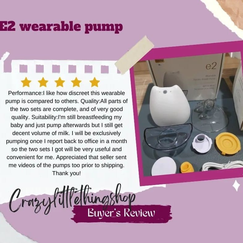 e2 wearable breastpump supermama air lab, Babies & Kids, Nursing ...