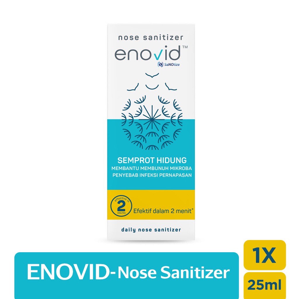ENOVID Nose Sanitizer Spray 25ml, Kesehatan & Kecantikan, Parfum, Kuku ...