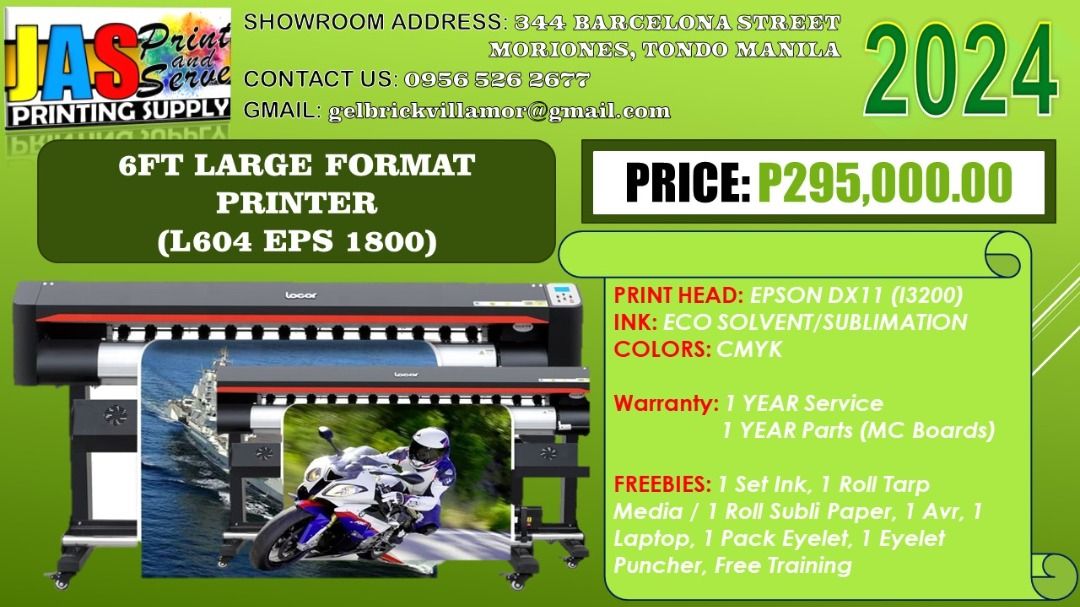 EPSON Brand New 6ft Sublimation Printer Machine (DX11 Single Head, DX11 ...