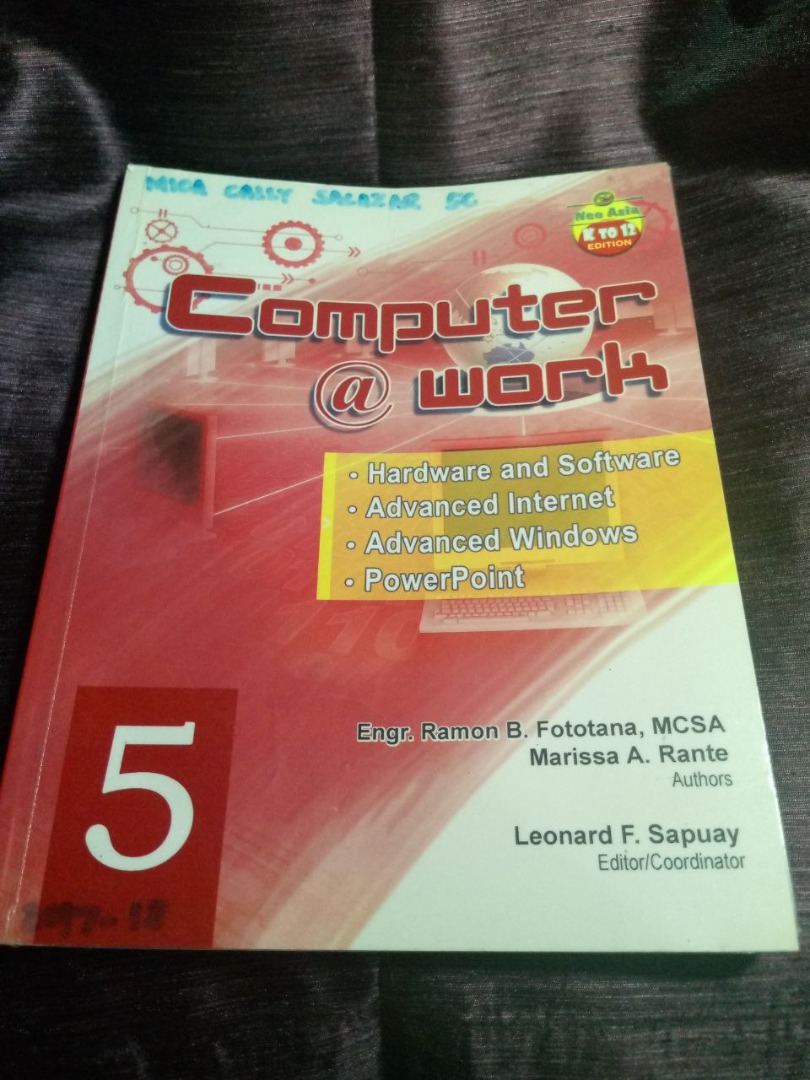 Grade 5 Book Computer at Work 5, Hobbies & Toys, Books & Magazines ...