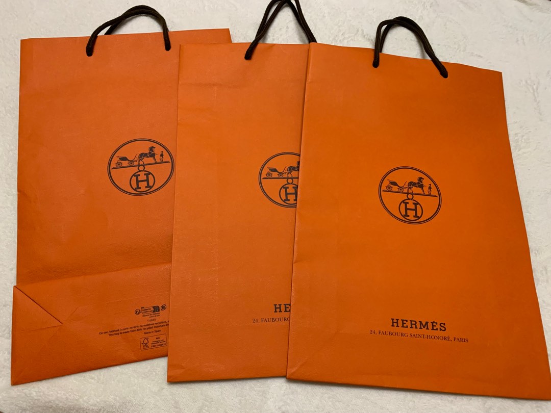 Hermes Paper Bag, Luxury, Bags & Wallets on Carousell