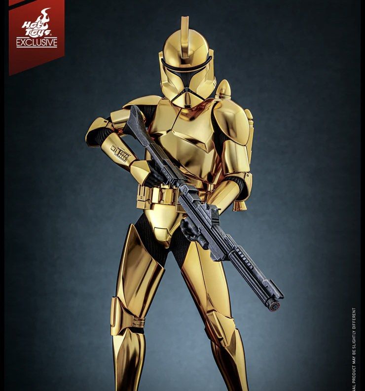 Hot Toys Star Wars Clone Trooper Gold Chrome Version 1/6 Scale ...