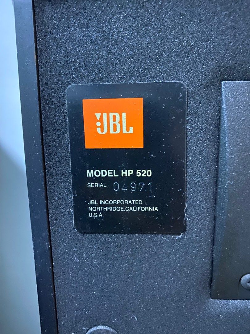 JBL HP 520 standing speaker 3-Way Loudspeaker System, Audio, Soundbars ...