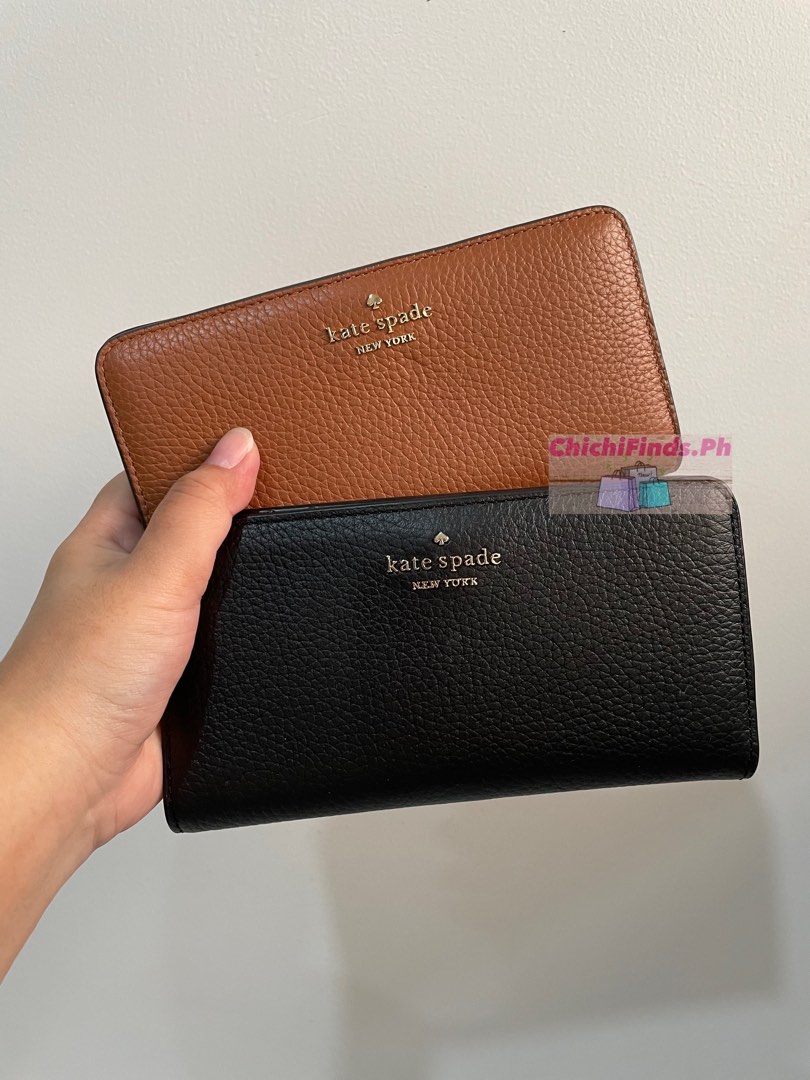 Kate Spade Dumpling Large Slim Bifold Wallet in Black | Warm ...