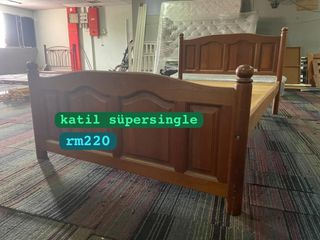 Set Katil kayu, Furniture & Home Living, Furniture, Bed Frames ...