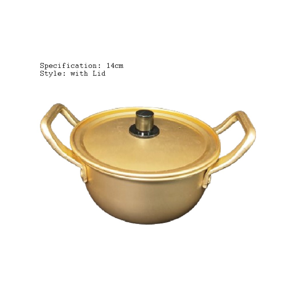 Korean Gold Ramen Noodle Pot/ Nembi 14cm, Furniture & Home Living ...