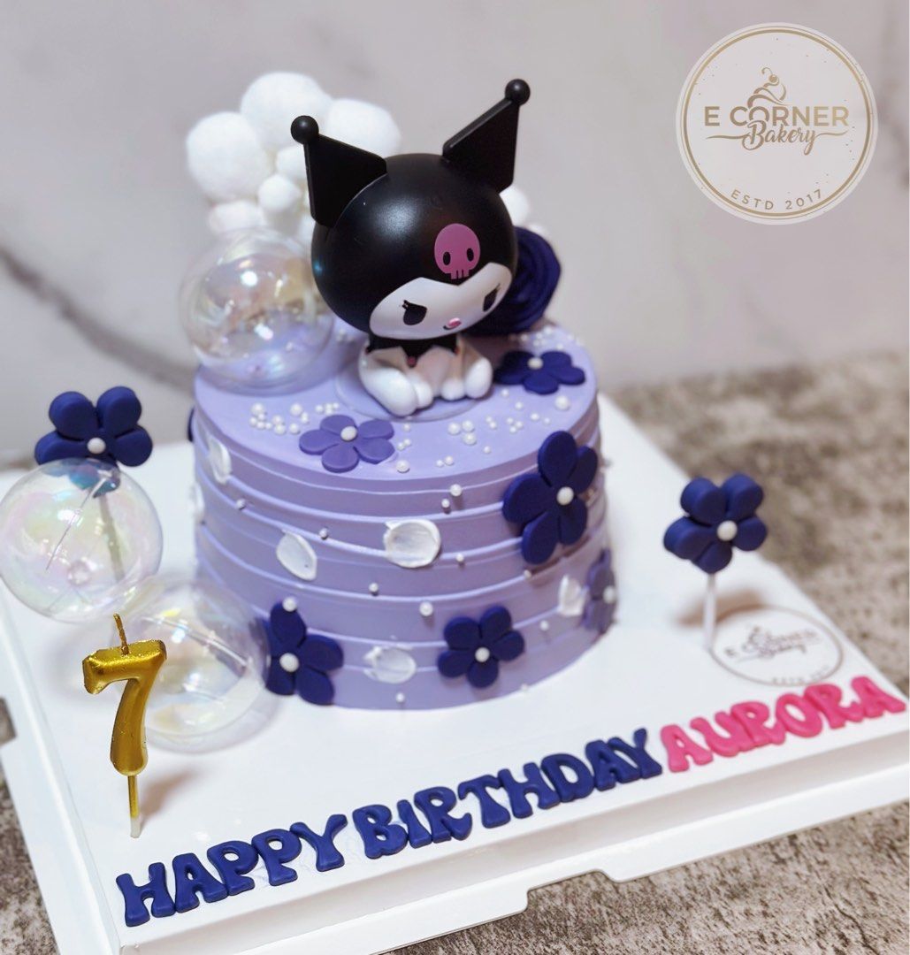Kuromi design cake, Food & Drinks, Homemade Bakes on Carousell