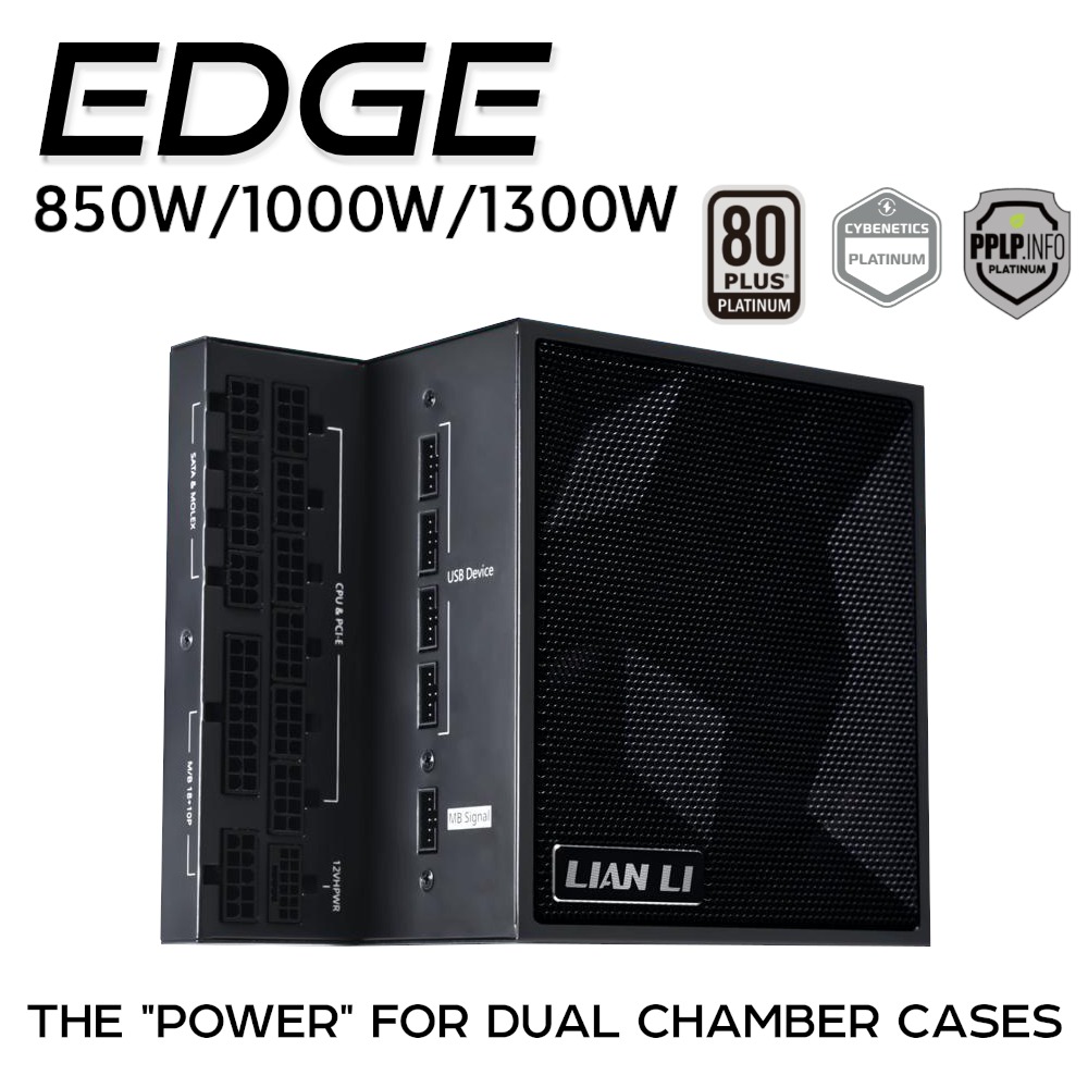 LIAN LI EDGE Series — 850W | 1000W | 1300W — BLACK | WHITE — ATX12V v3 ...