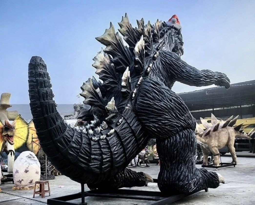 Life Size Godzilla Statue Realistic Giant Outdoor Display Deco, Hobbies ...