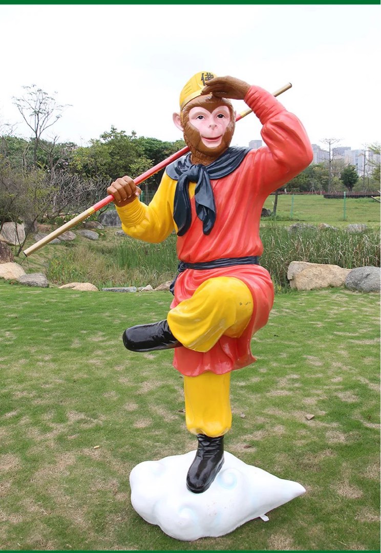 Life Size Monkey King Journey To The West Figurine Statue Gift Home ...