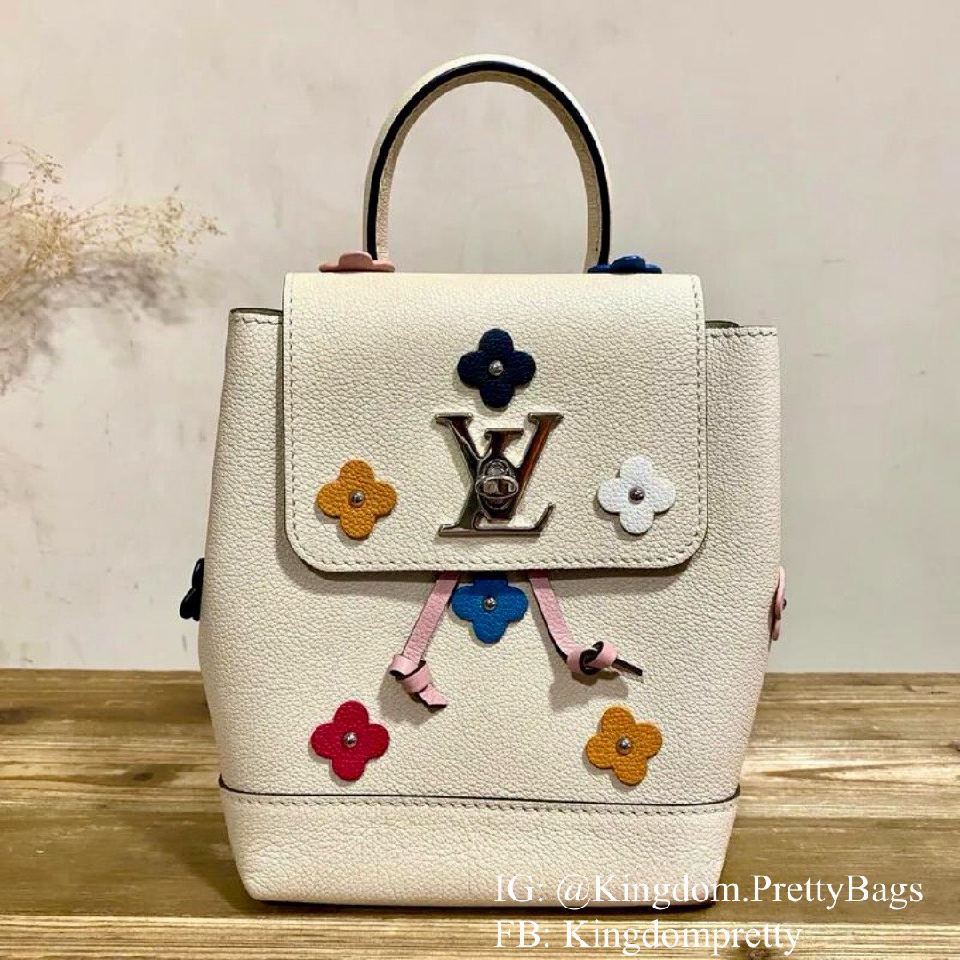 Louis Vuitton LV Lockme Flower Mini Backpack Flap Closure Top Handle ...