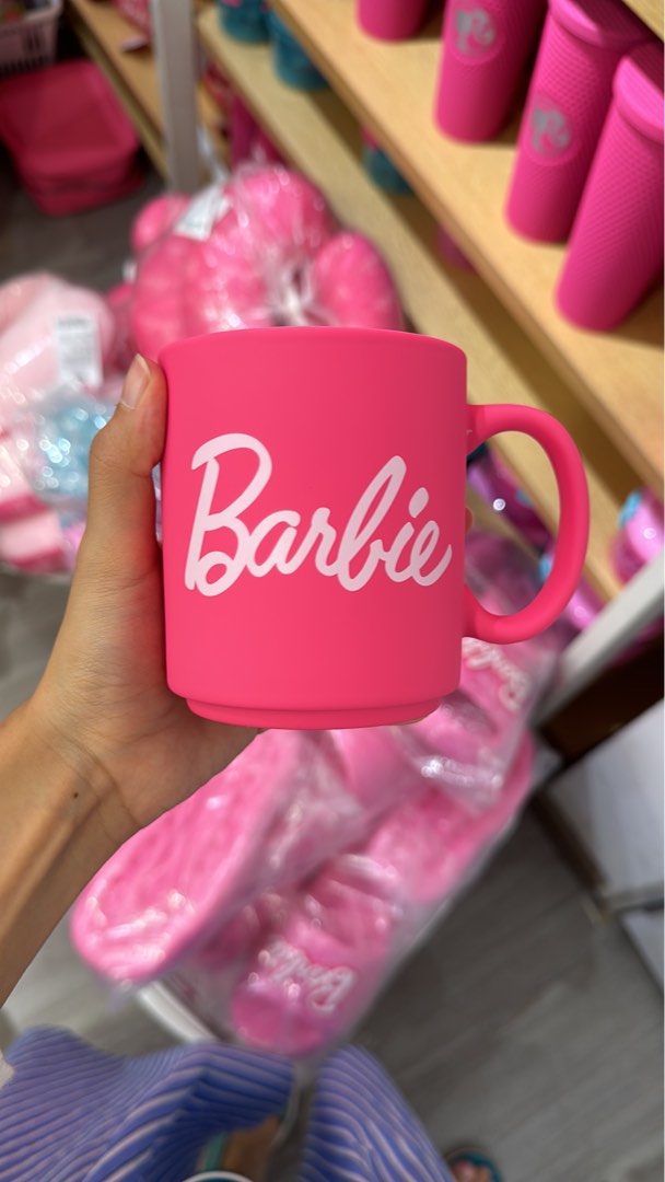 Miniso Barbie Pink Mug Coffee Tea, Furniture & Home Living, Kitchenware ...