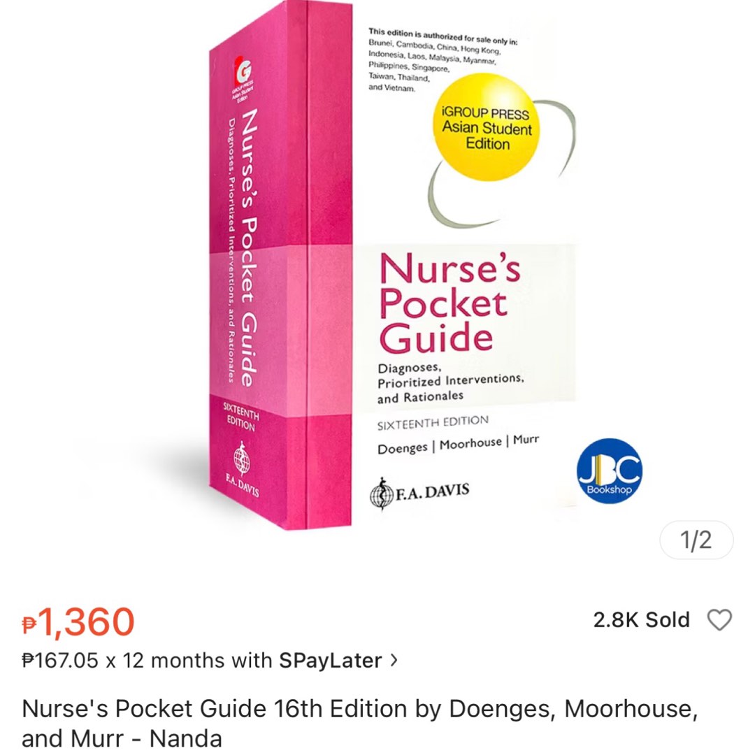 NANDA Nursing Diagnosis Book, Hobbies & Toys, Books & Magazines ...