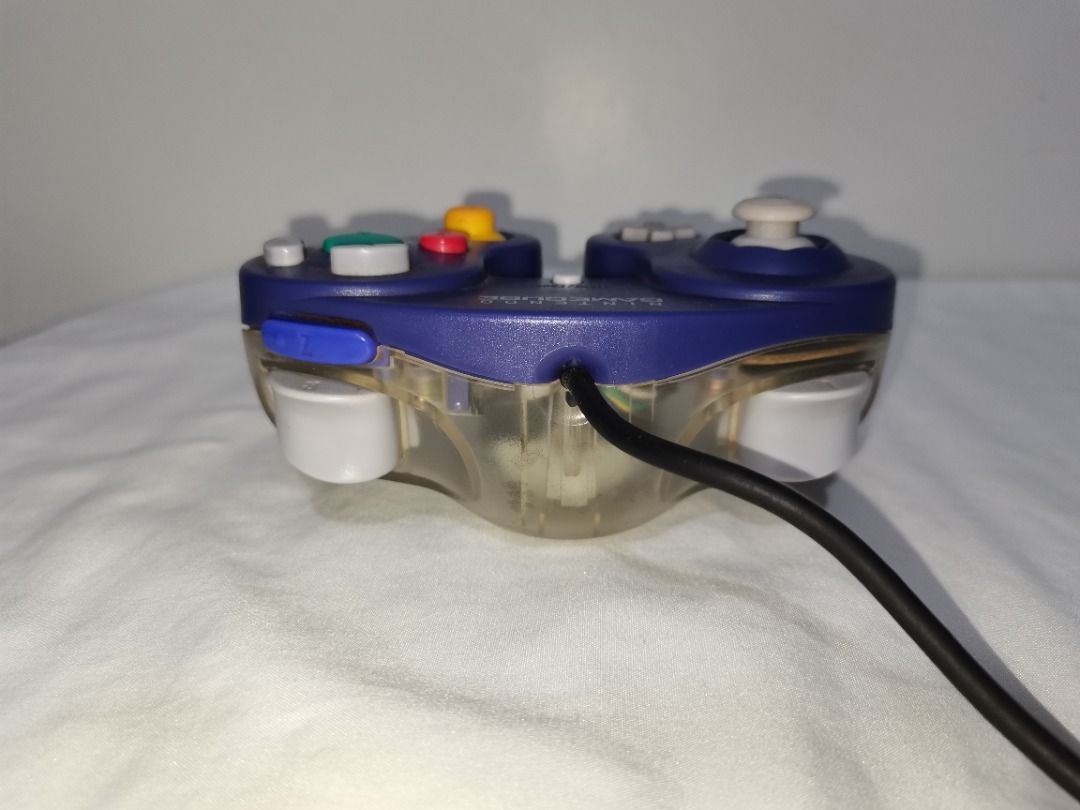 Nintendo Purple Transparent Back Gamecube Controller (Type 1) Left analog issue, Video Gaming ...