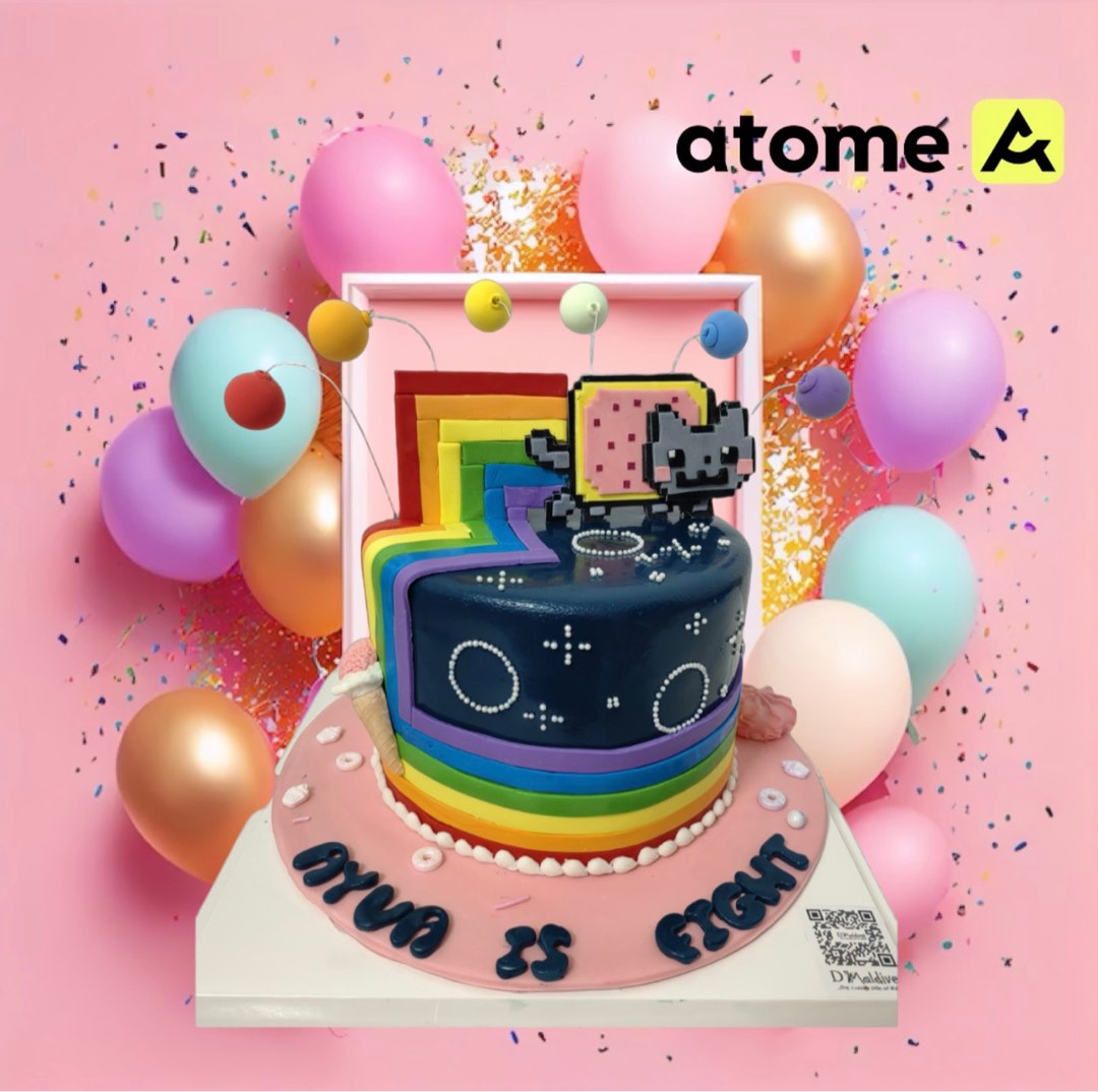 Nyan Cat theme Birthday Customized Cake, Food & Drinks, Homemade Bakes ...