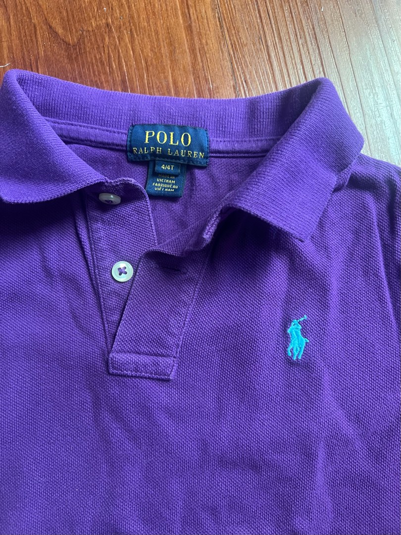 PL Polo Ralph Lauren Kaos Polo Anak Usia 4 Tahun Warna Ungu Kaos Anak, Bayi & Anak, Baju Anak ...