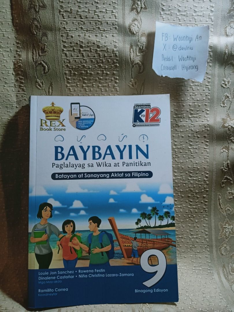 REX Bookstore - Baybayin Grade 8 & 9 | 2018 | Binagong Edisyon (Read ...