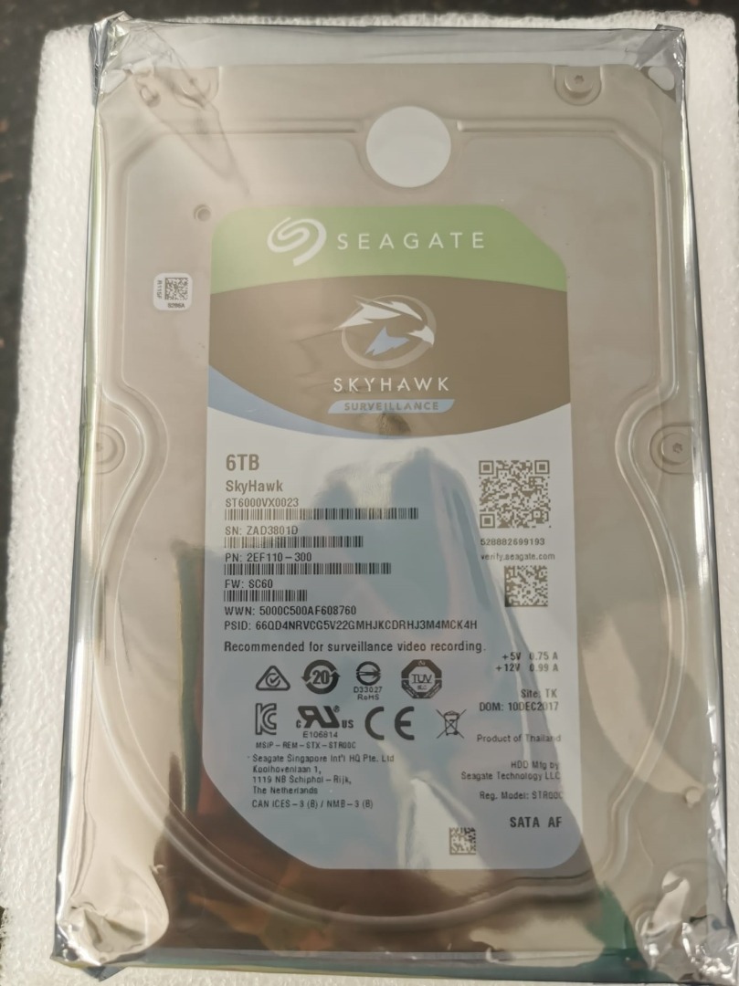 Seagate Skyhawk 3tb 4tb 6tb 8tb SATA HDD for DVR NVR NAS (2yrs warranty ...