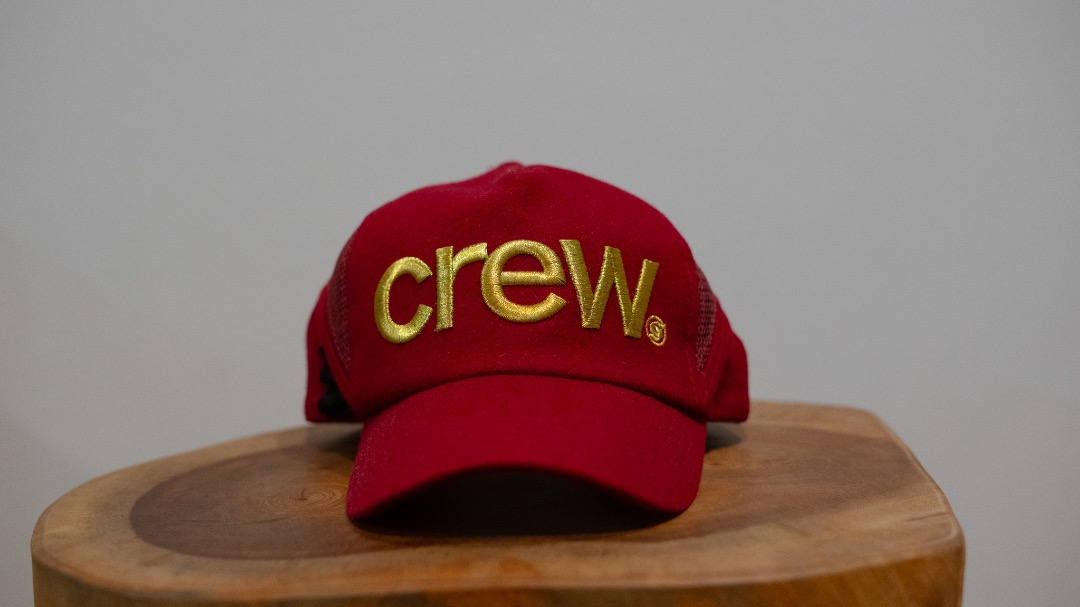 SUBCREW React Crew Logo Felt Trucker Cap - Burgundy/Gold, Men's Fashion ...