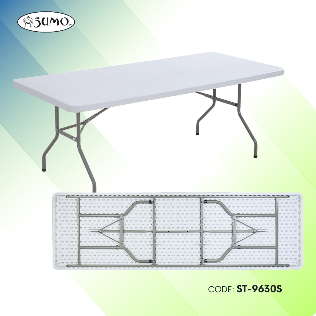 Sumo ST-9630S Rectangular 8FT, Solid Top table 96 x 30" Commercial ...