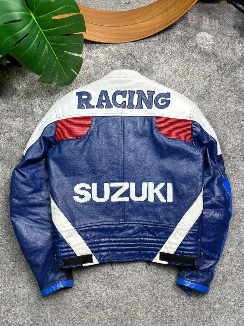 Suzuki vintage Racing jacket leather jdm 90s motul nascar, Men's ...