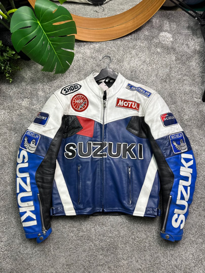 Suzuki vintage Racing jacket leather jdm 90s motul nascar, Men's ...