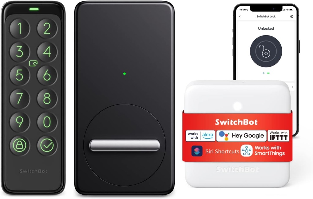 SwitchBot Wi-Fi Smart Lock with Wireless Keypad, Keyless Entry Door ...