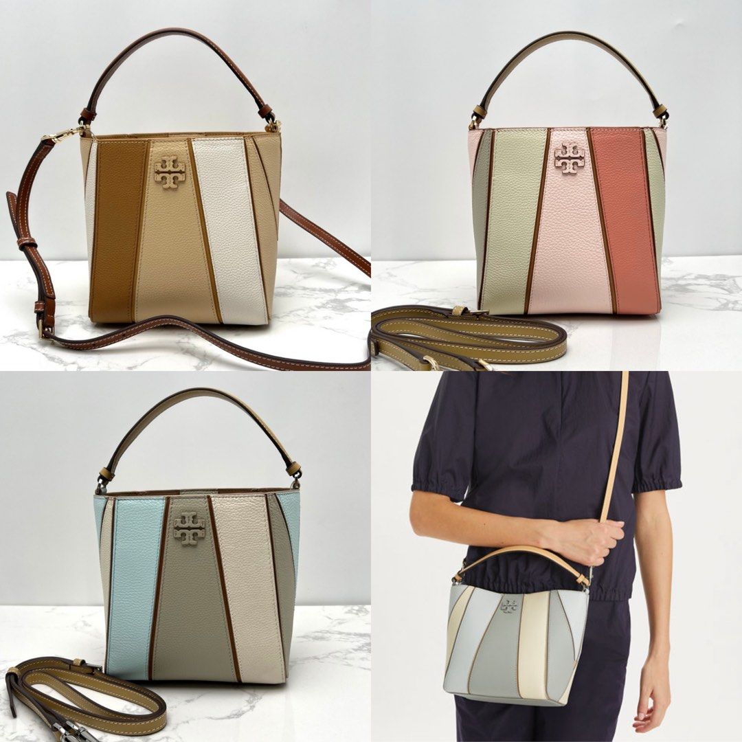 TB McGraw Small Colourblock Bucket Bag, Women's Fashion, Bags & Wallets ...
