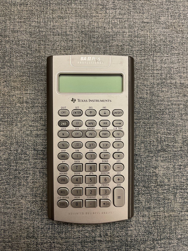 Texas Instruments BAII Plus Professional Caculator CFA SOA ASA FSA 計數機 ...