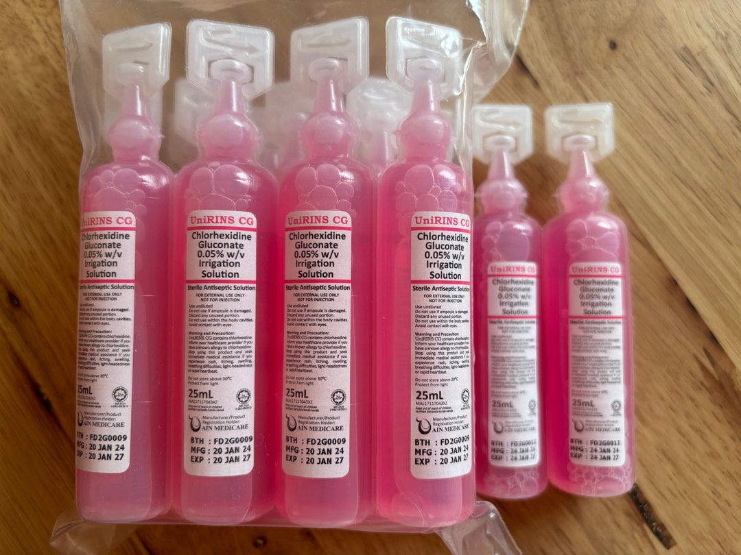 UniRINS CG Chlorhexidine Gluconate 0.05% Irrigation solution 25ml (14 ...