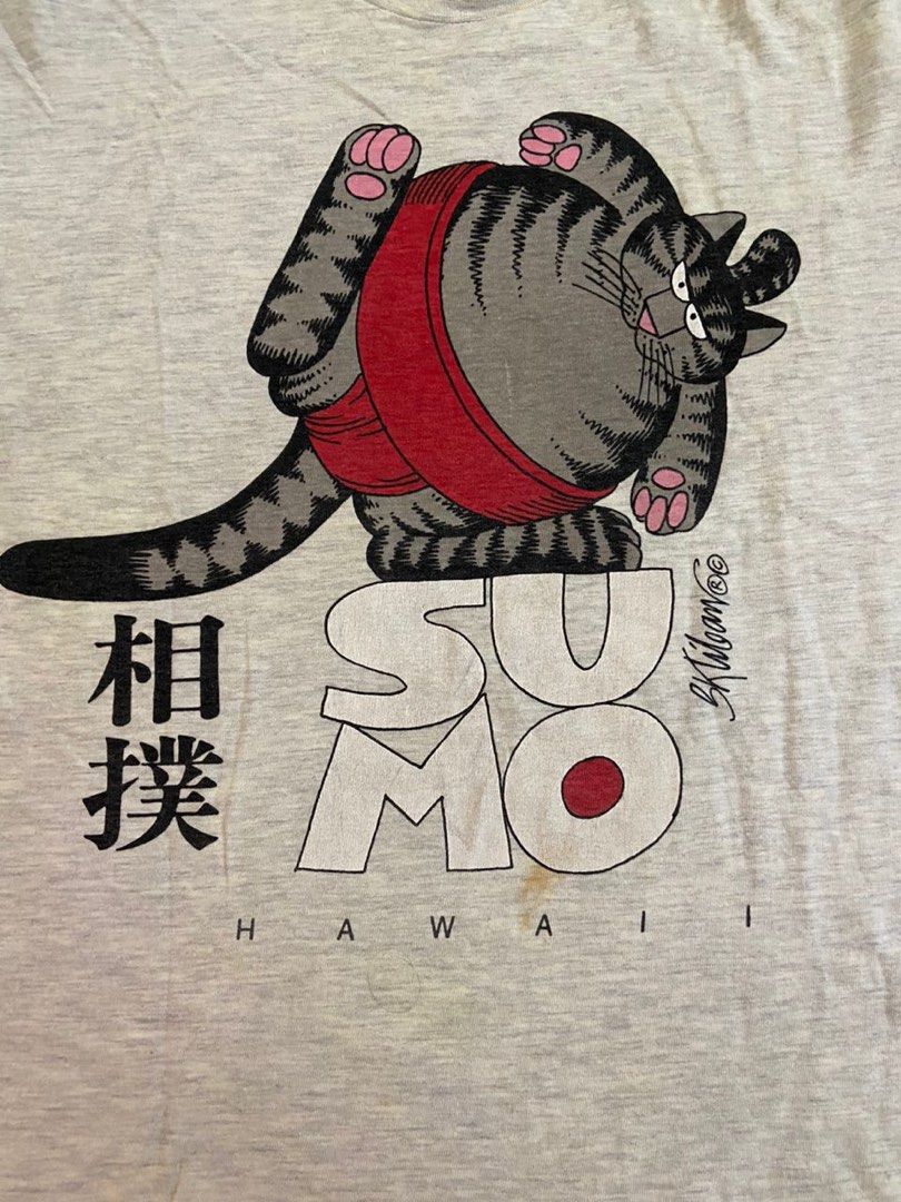 Vintage cat sumo, Men's Fashion, Tops & Sets, Tshirts & Polo Shirts on ...