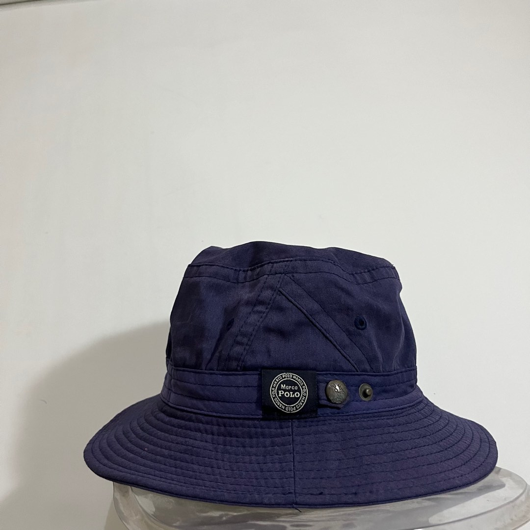 Vintage Marco Polo Cotton Twill Bucket Hat, Fesyen Pria, Aksesoris ...