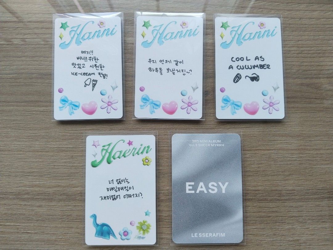 wts/lfb newjeans lesserafim pcs weverse album get up easy nj minji ...