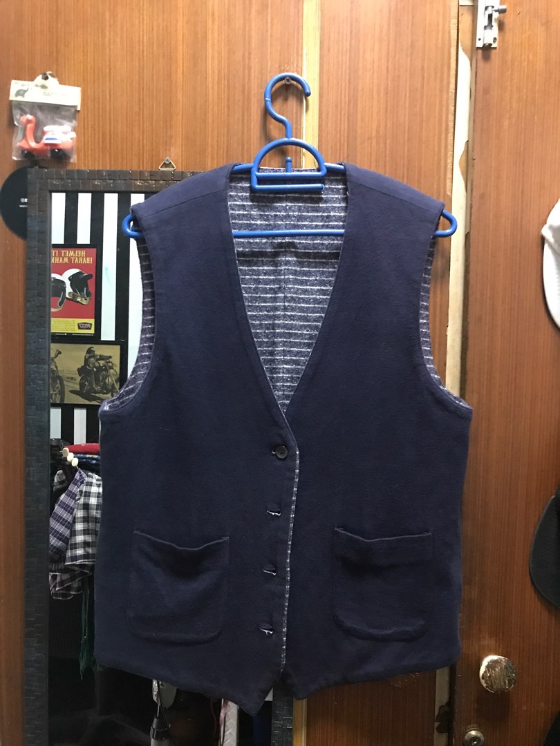 2 Sided Vest Ship Jet Blue Japan, Men's Fashion, Tops & Sets, Vests on ...