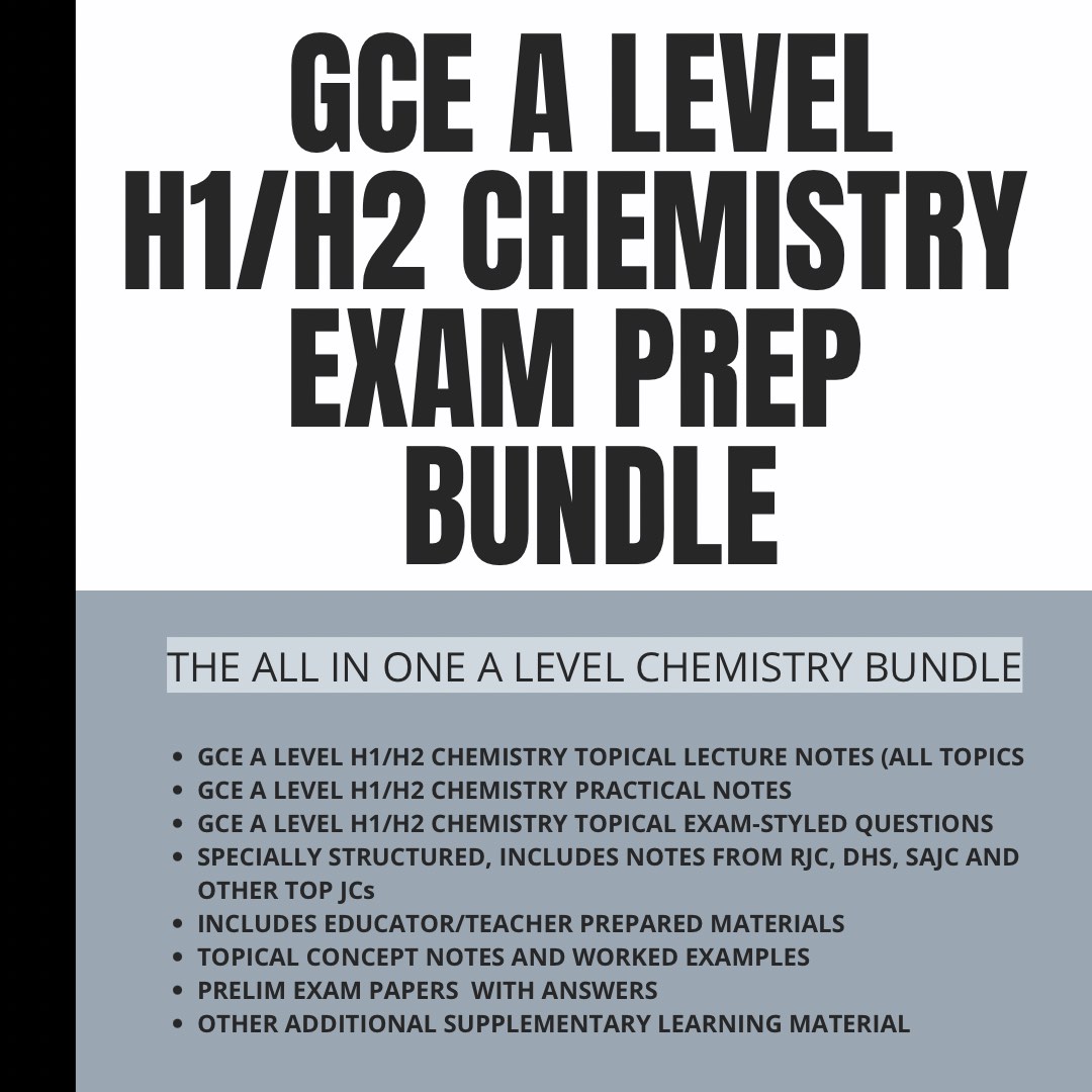 H1 CHEM H2 CHEM H3 CHEM |GCE A LEVEL CHEMISTRY PRELIM EXAM PAPERS ...