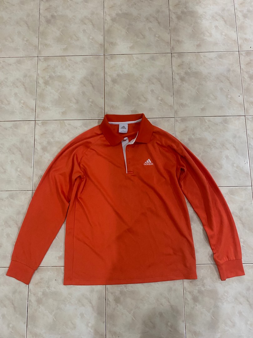 Adidas Collar Shirt, Men's Fashion, Activewear on Carousell