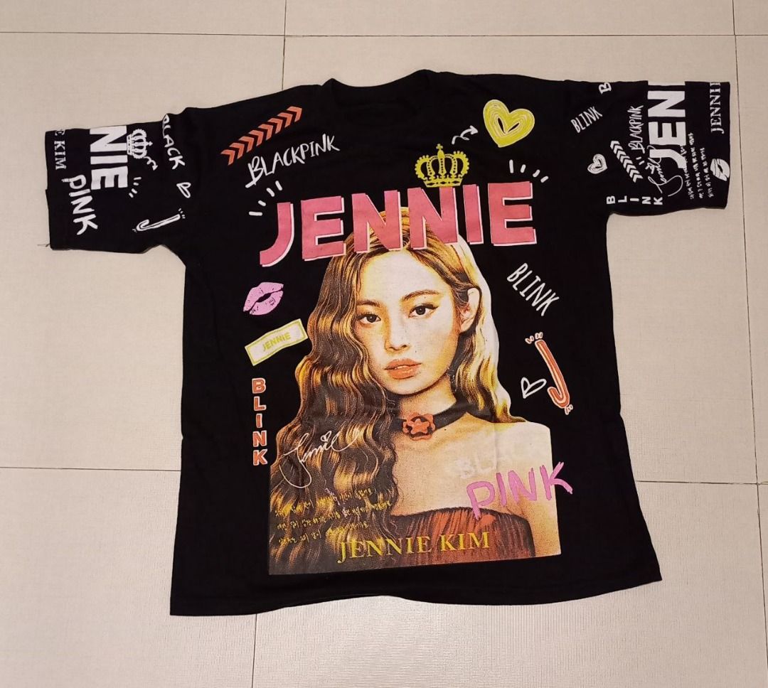 BlackPink Jennie Oversized T-shirt, Women's Fashion, Tops, Shirts on ...