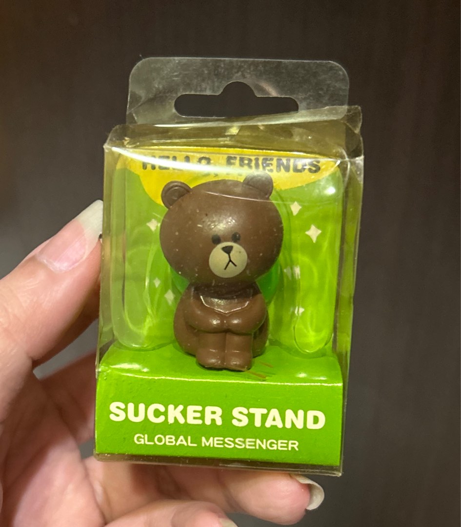 brown line friends phone stand sucker stand hp figure brown beruang ...