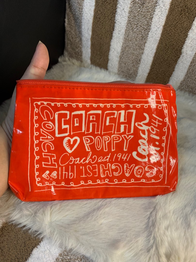 Coach poppy pouch, Women's Fashion, Bags & Wallets, Purses & Pouches on ...