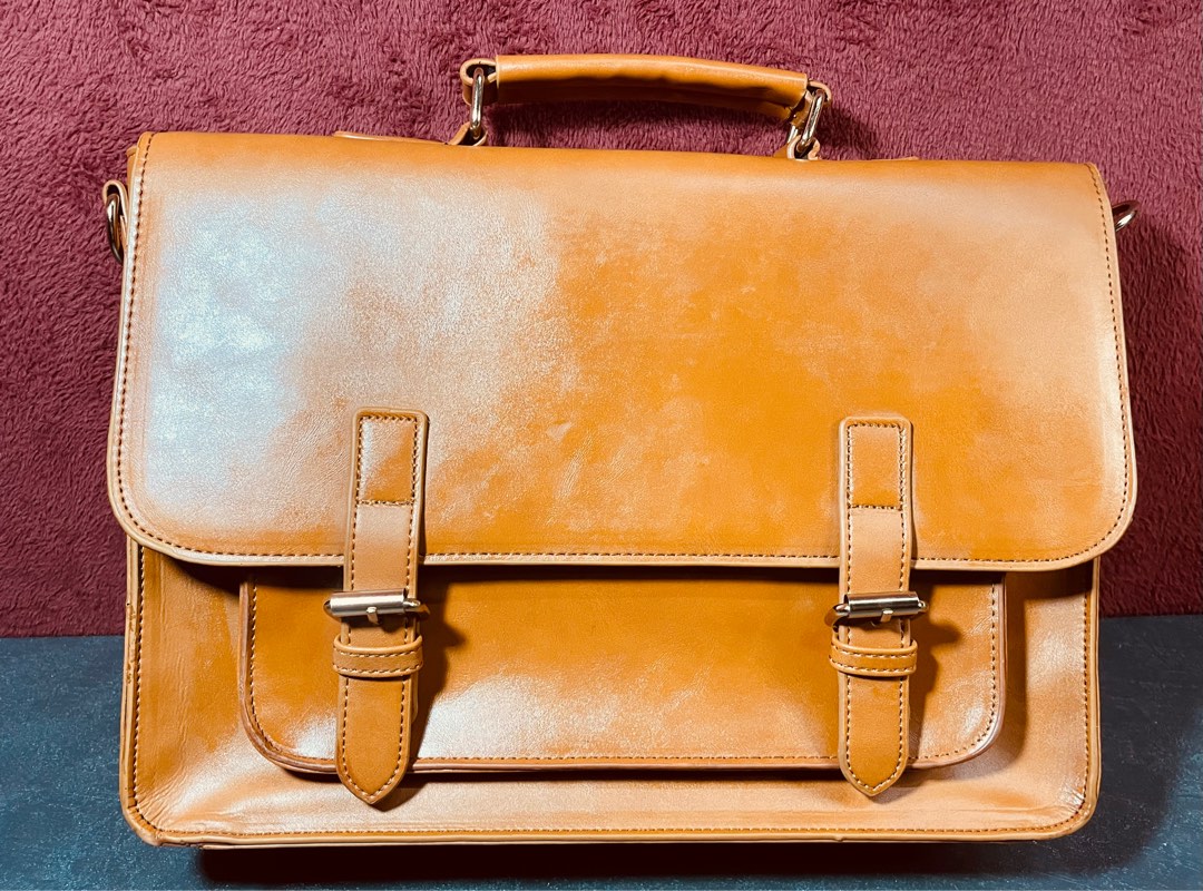 Common Projects Tan PVC Leather Briefcase and Backpack, Men's Fashion ...