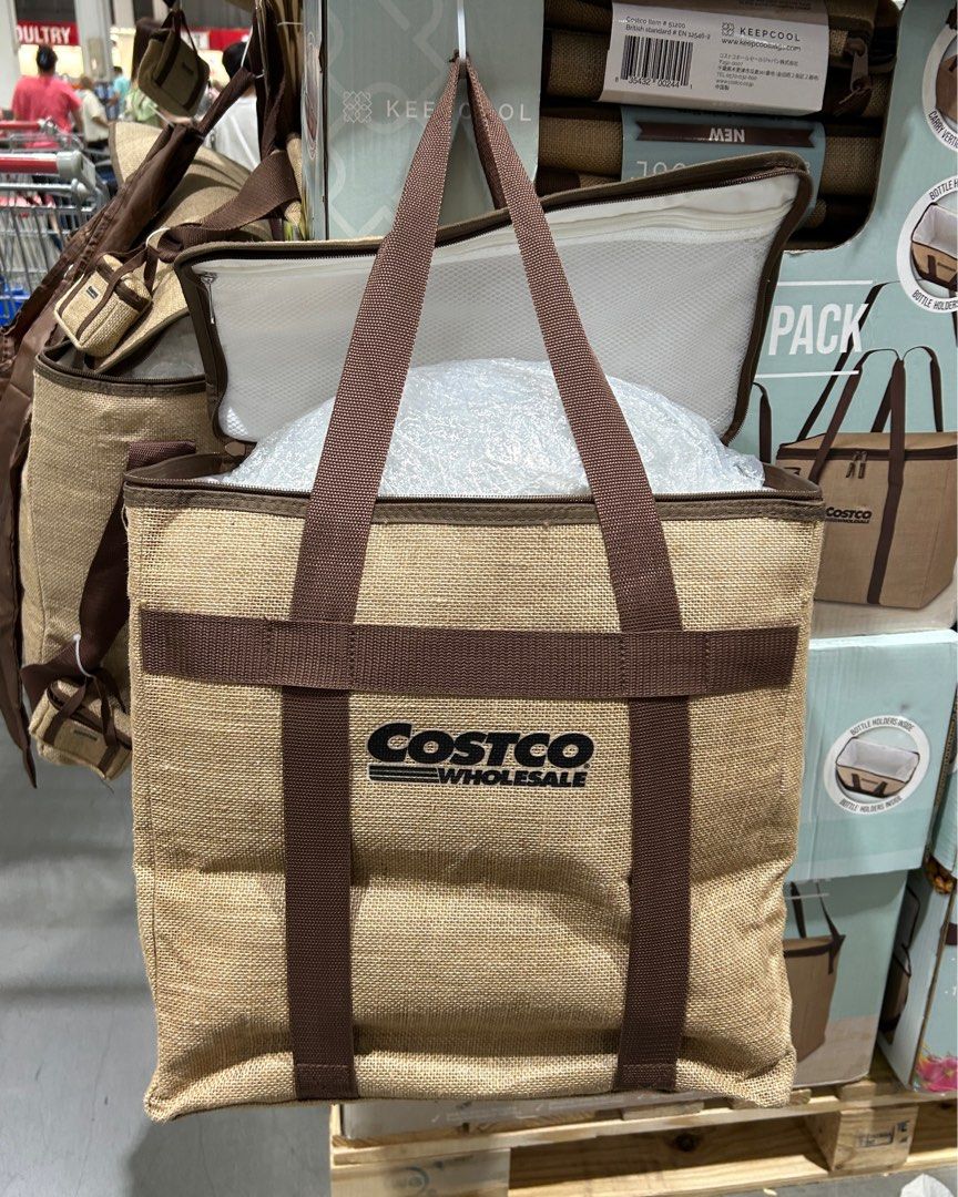 Costco好市多 KeepCool 麻布 保溫 保冷 保冰 購物袋2入+收納式購物袋+鑰匙零錢包 4件組 保冷袋, 哩哩扣扣, 其他在旋轉拍賣