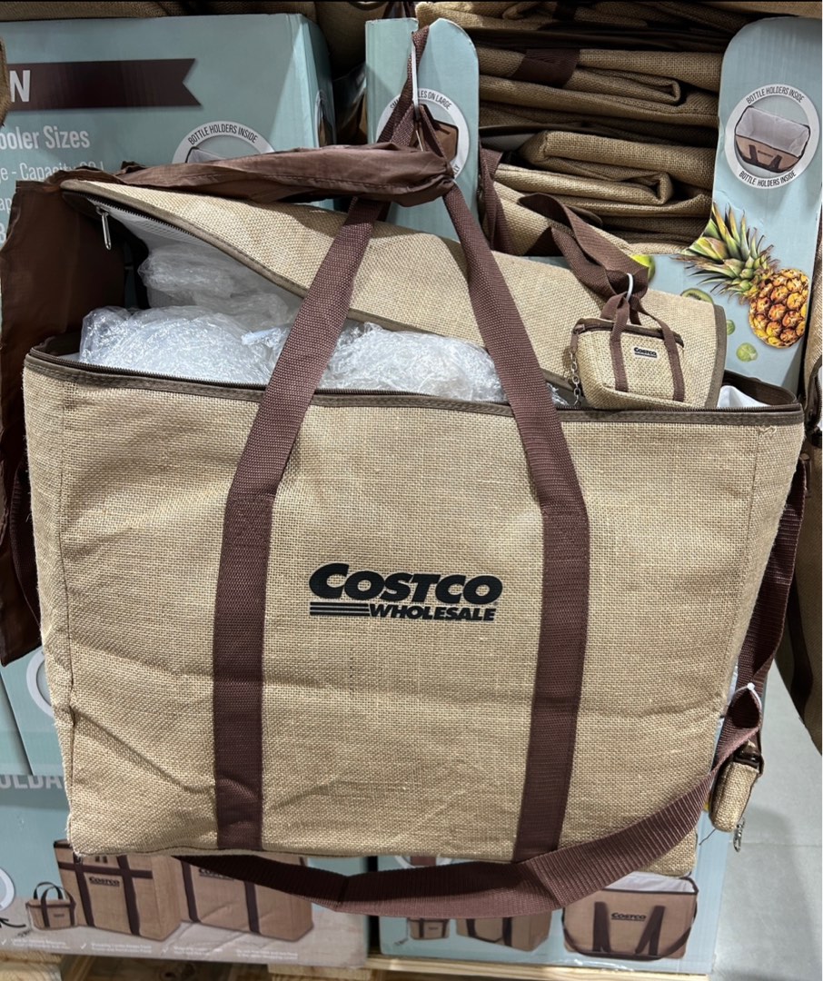 Costco好市多 KeepCool 麻布 保溫 保冷 保冰 購物袋 60L, 家具及居家用品, 居家改善及收納用品, 居家改善及收納用品在旋轉拍賣