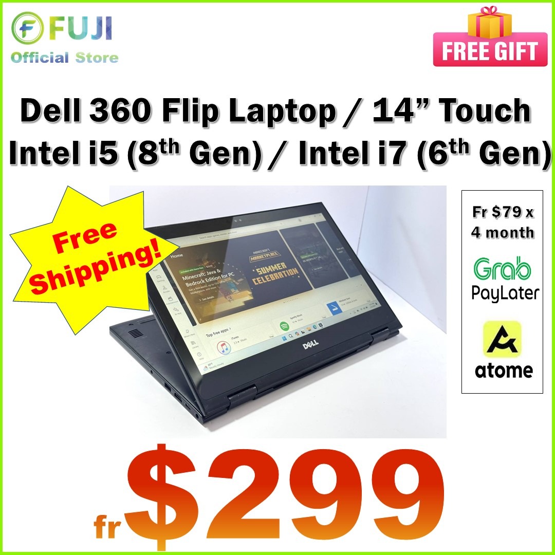 Dell 360 Flip Intel i7 Laptop - 14 Inch Touh Screen - 8GB RAM + 256GB ...