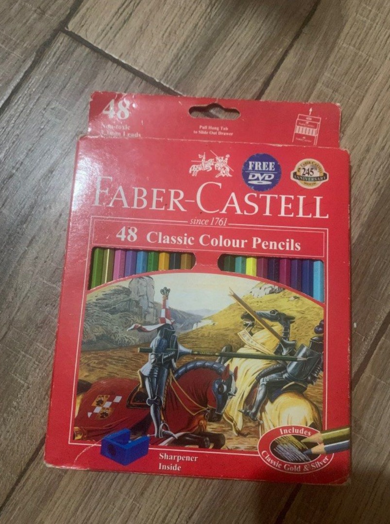 faber castell 48 colored pencils + (free) paint marker pens, Hobbies ...