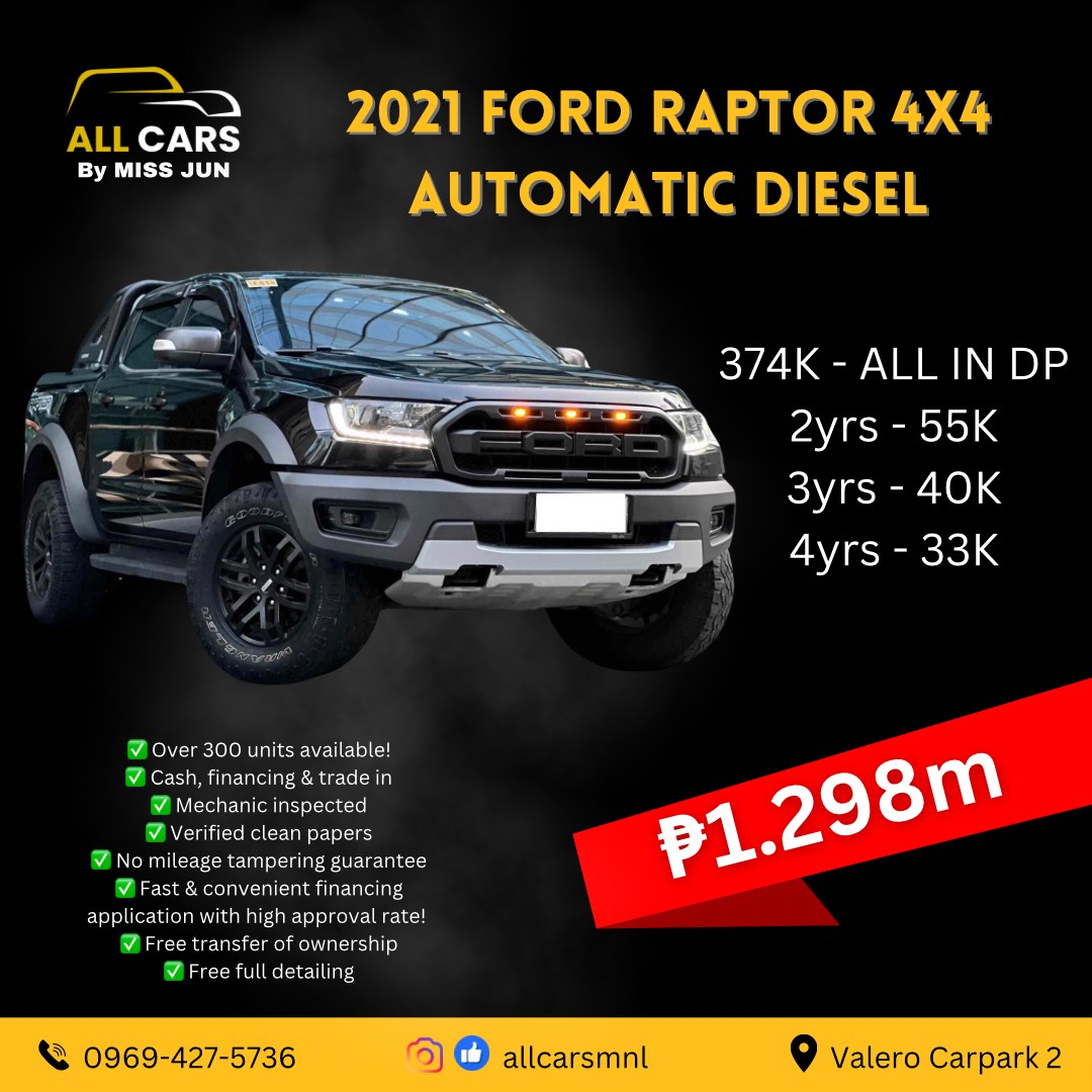 Ford Ranger Raptor 4x4 Auto, Cars for Sale, Used Cars on Carousell