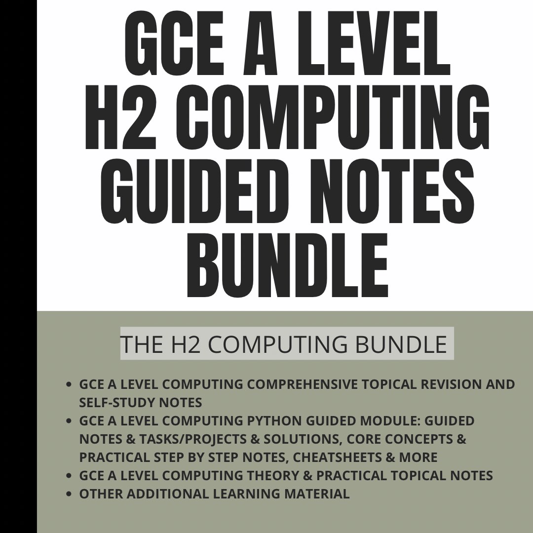 H2 Computing Gce A Level Computing Guided Theory And Skill Based Topical